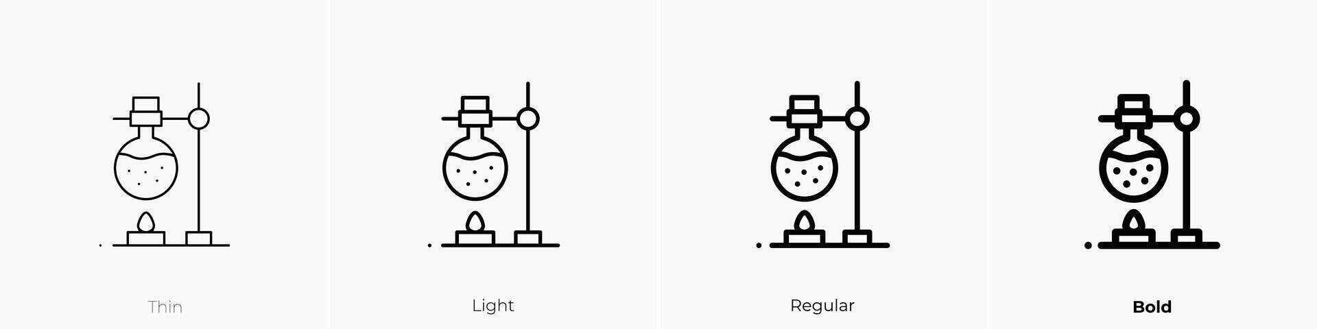 flask icon. Thin, Light, Regular And Bold style design isolated on ...