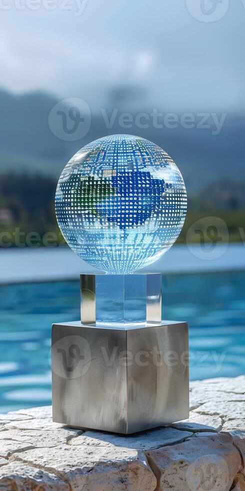 Binary Code Globe Hologram 46767704 Stock Photo at Vecteezy