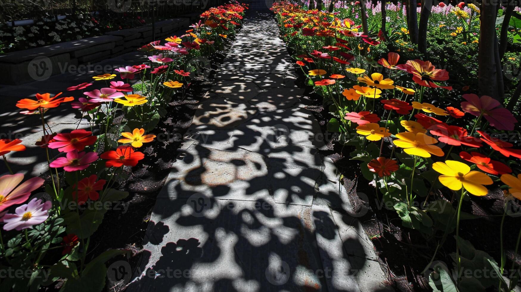 Flower Garden Silhouette Stock Photos, Images and Backgrounds for Free Download