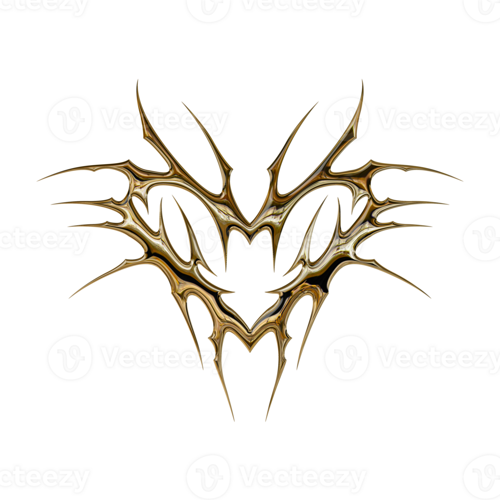 3d Chrome Metal Effect Neo Tribal Y2k Gothic Style Tattoo Cyber