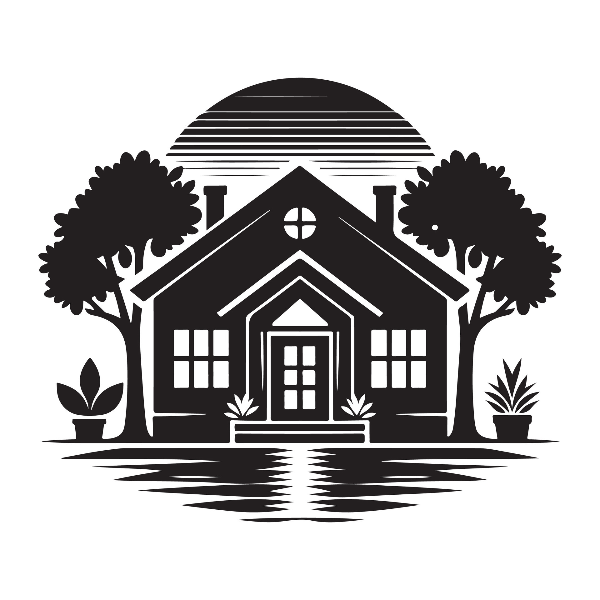 Home vectors silhouette 46787976 Vector Art at Vecteezy