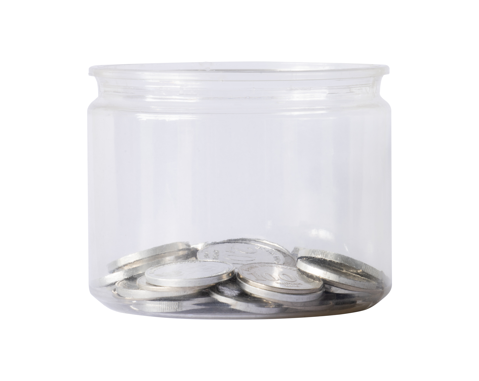 coins in a glass glass 46789104 PNG