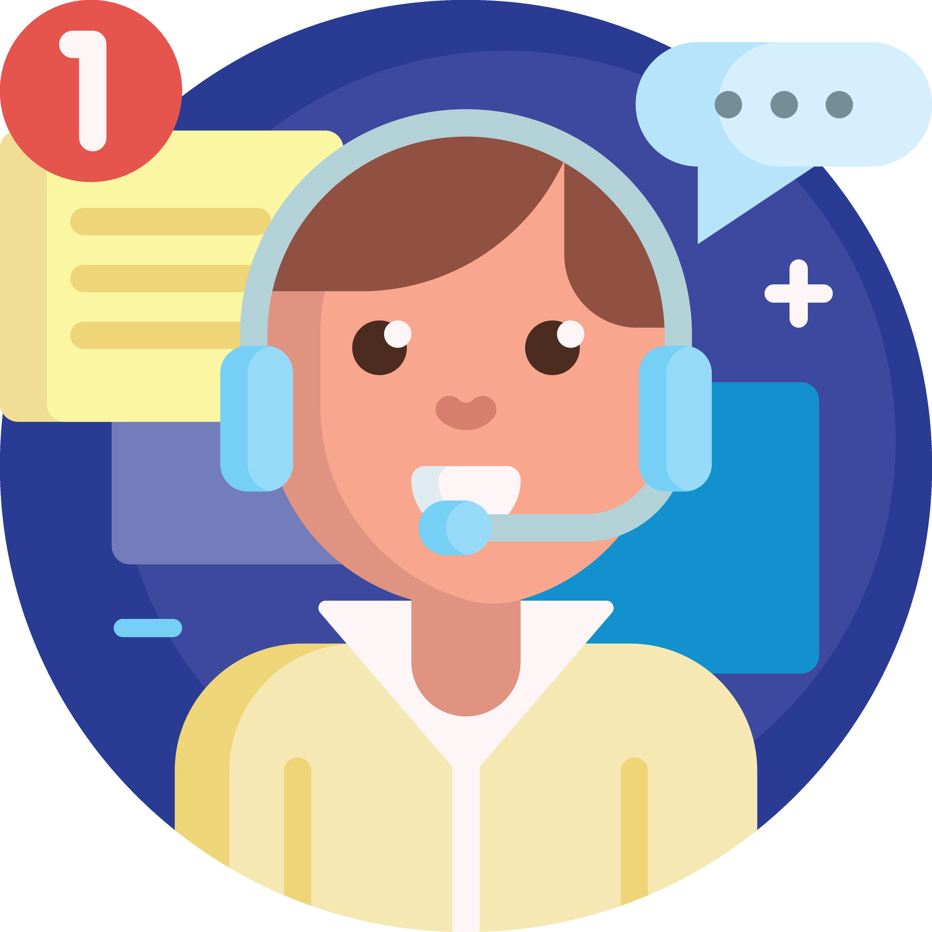 operator illustration design 46790167 Vector Art at Vecteezy