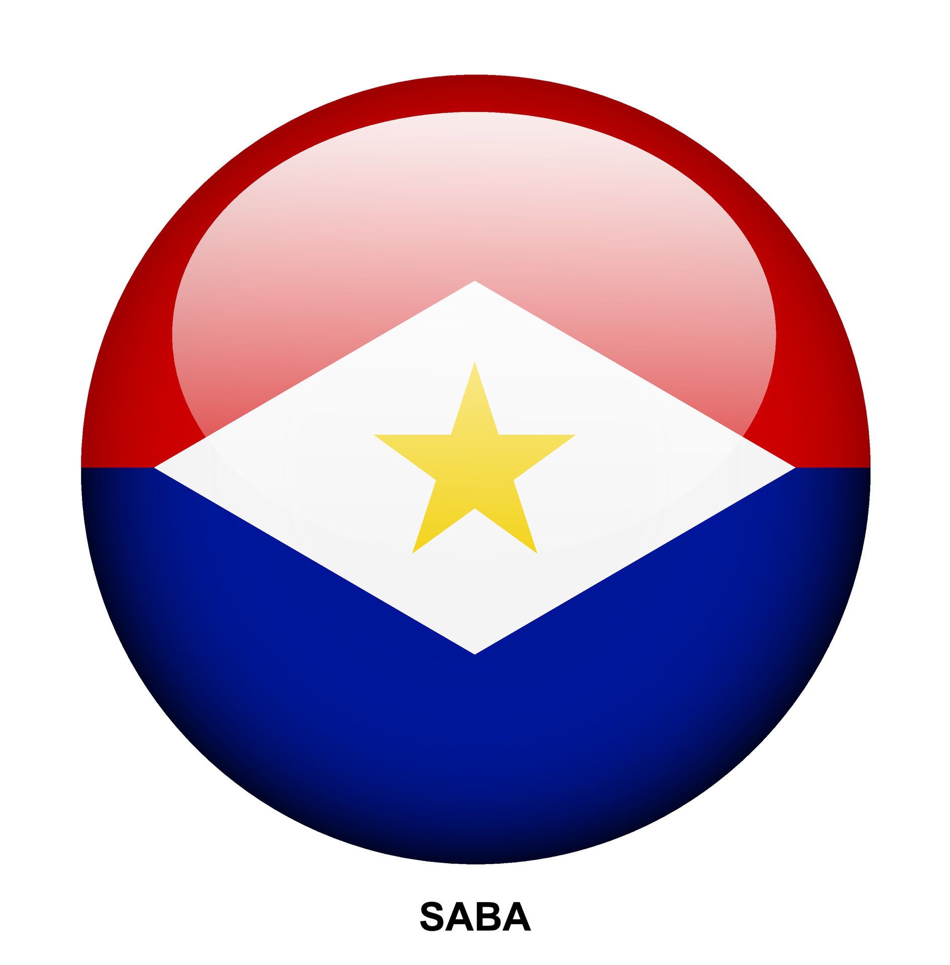 SABA flag button on white background 46791986 Vector Art at Vecteezy