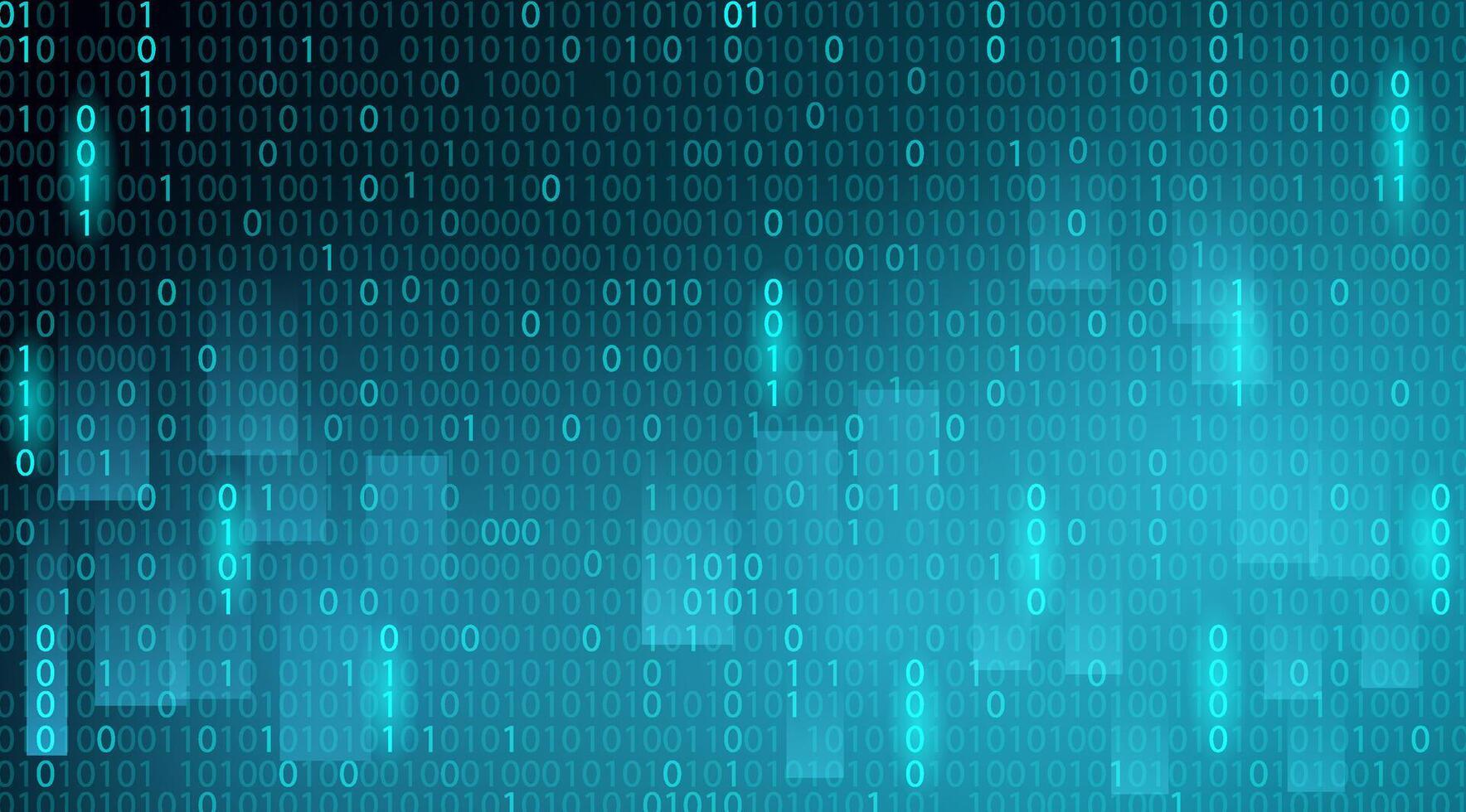 Abstract Technology Binary Number Code Blue Background For Digital