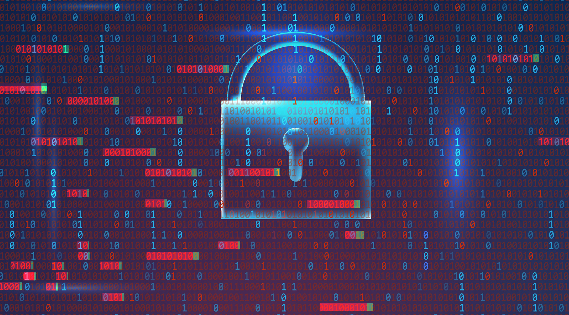 Cybersecurity Network Protection And Binary Code Security Hacking Attacks Scams Phishing And