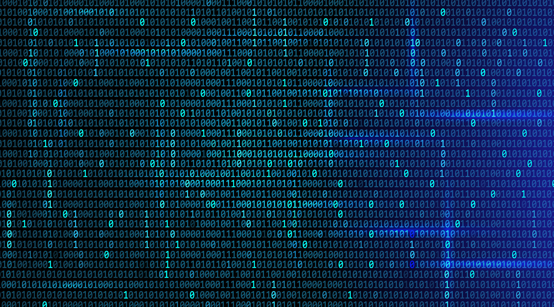 Binary Number Code Blue Background For Coding Digital Technology Big Data Information And