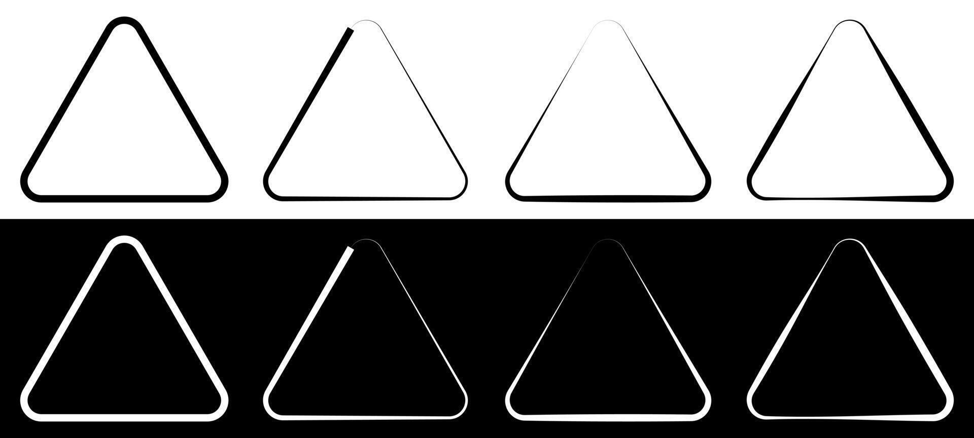 Triangle rounded corners silhouette icon. Triangle shape illustration ... Triangle rounded corners silhouette icon. Triangle shape illustration ...