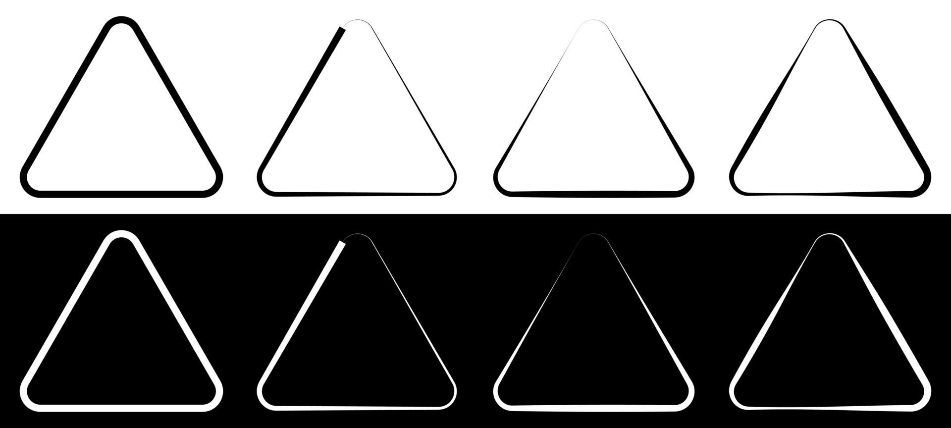 Triangle Rounded Corners Silhouette Icon Triangle Shape Illustration 46794611 Vector Art At