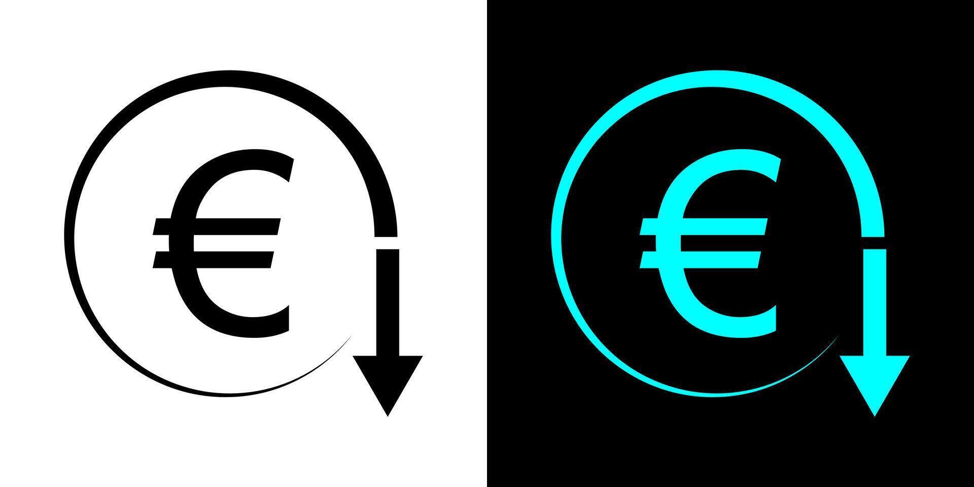 Euro Decrease icon. Decrease Euro symbol. 46794627 Vector Art at Vecteezy