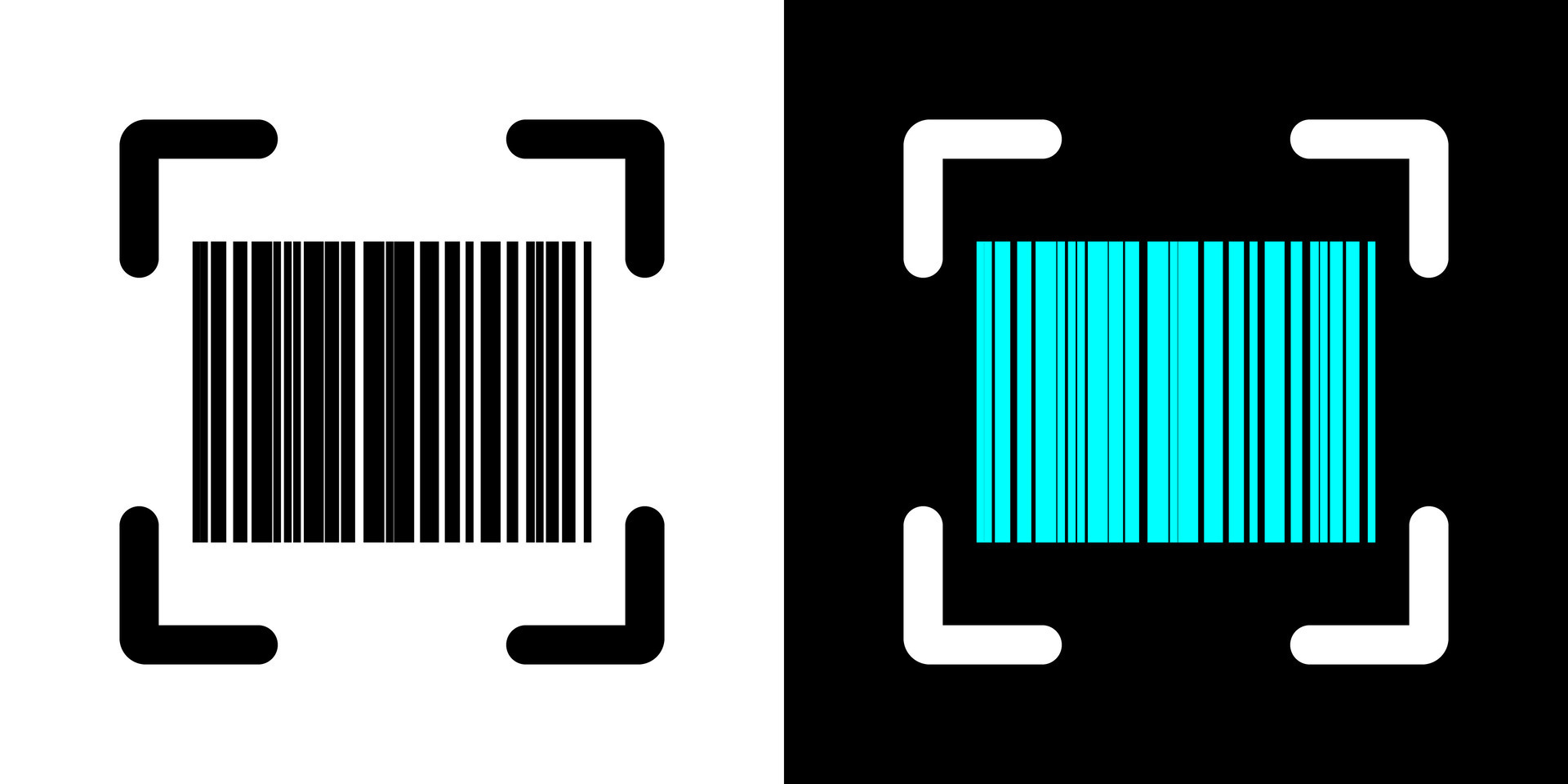 Fake Barcode Scan Icon Collection For Web Ui Mobile Apps Barcode Scanning Sign Symbol