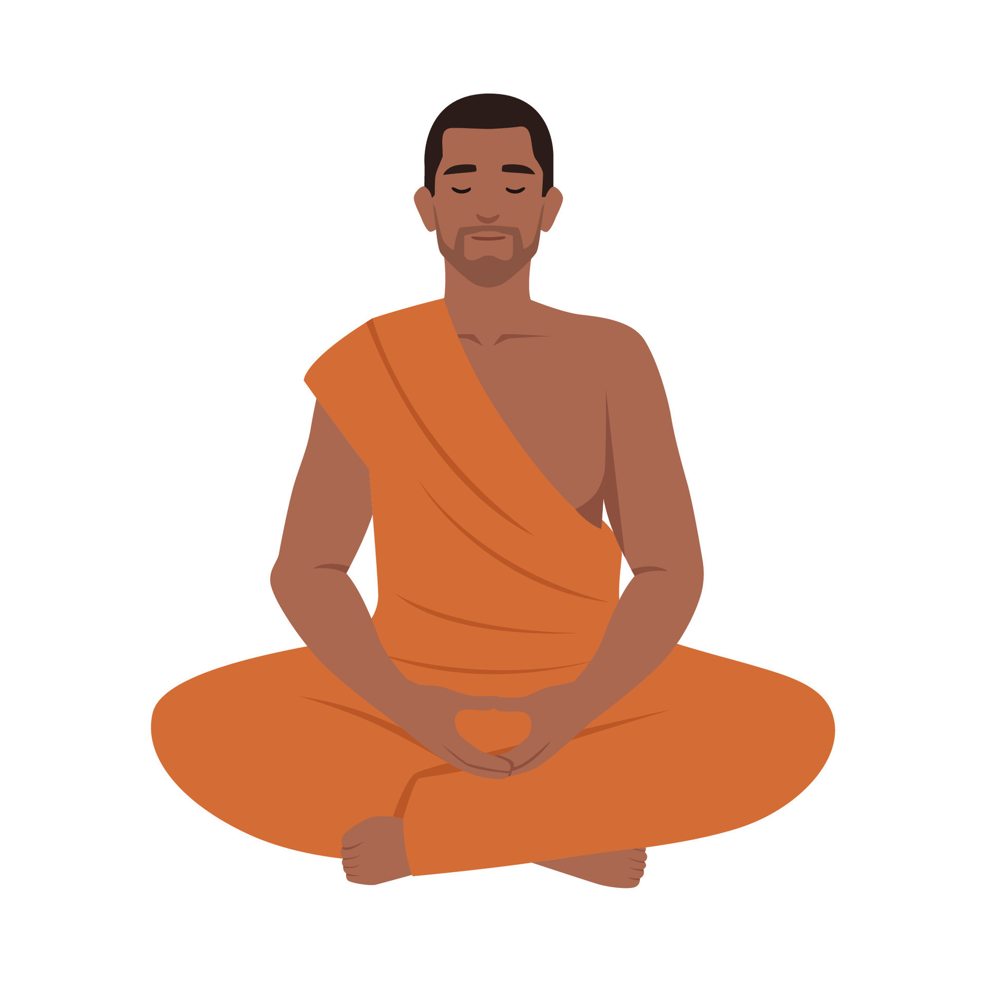 Buddhist monk meditating in lotus pose. 46797775 Vector Art at Vecteezy Buddhist monk meditating in lotus pose. 46797775 Vector Art at Vecteezy