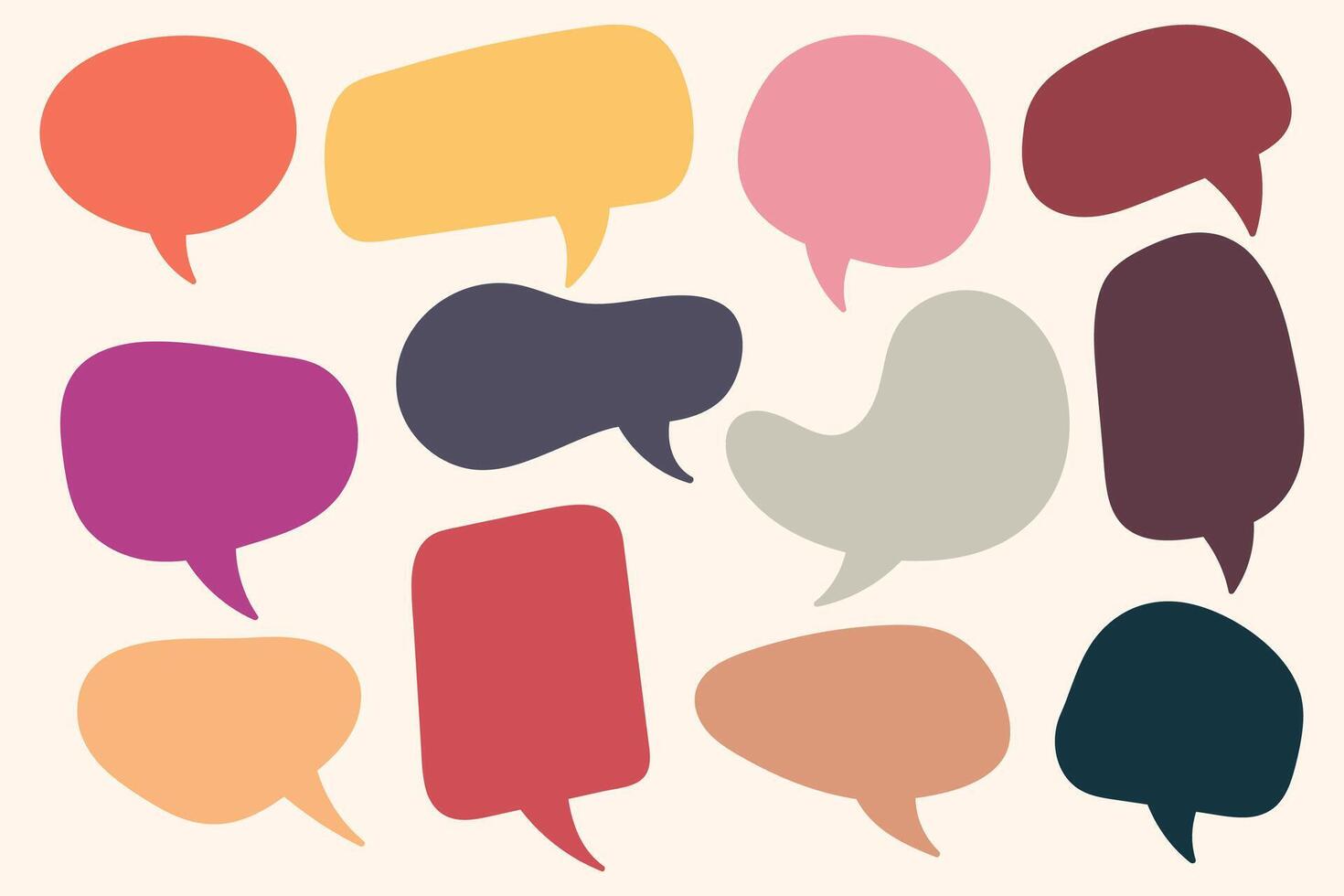 Colorful communication speech bubbles collection 46799263 Vector Art at ...