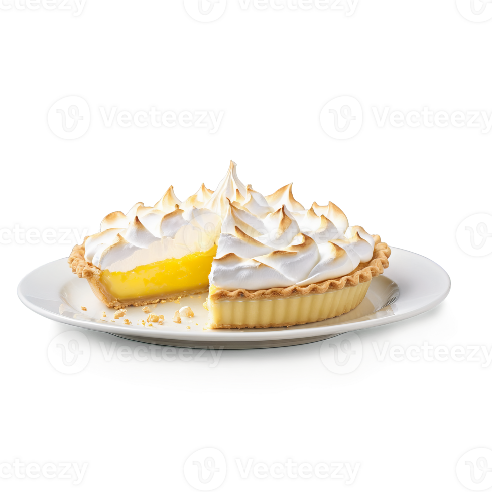 Lemon Meringue Pie With Fluffy Meringue Topping Zesty Lemon Filling Flaky Crust Vibrant Yellow