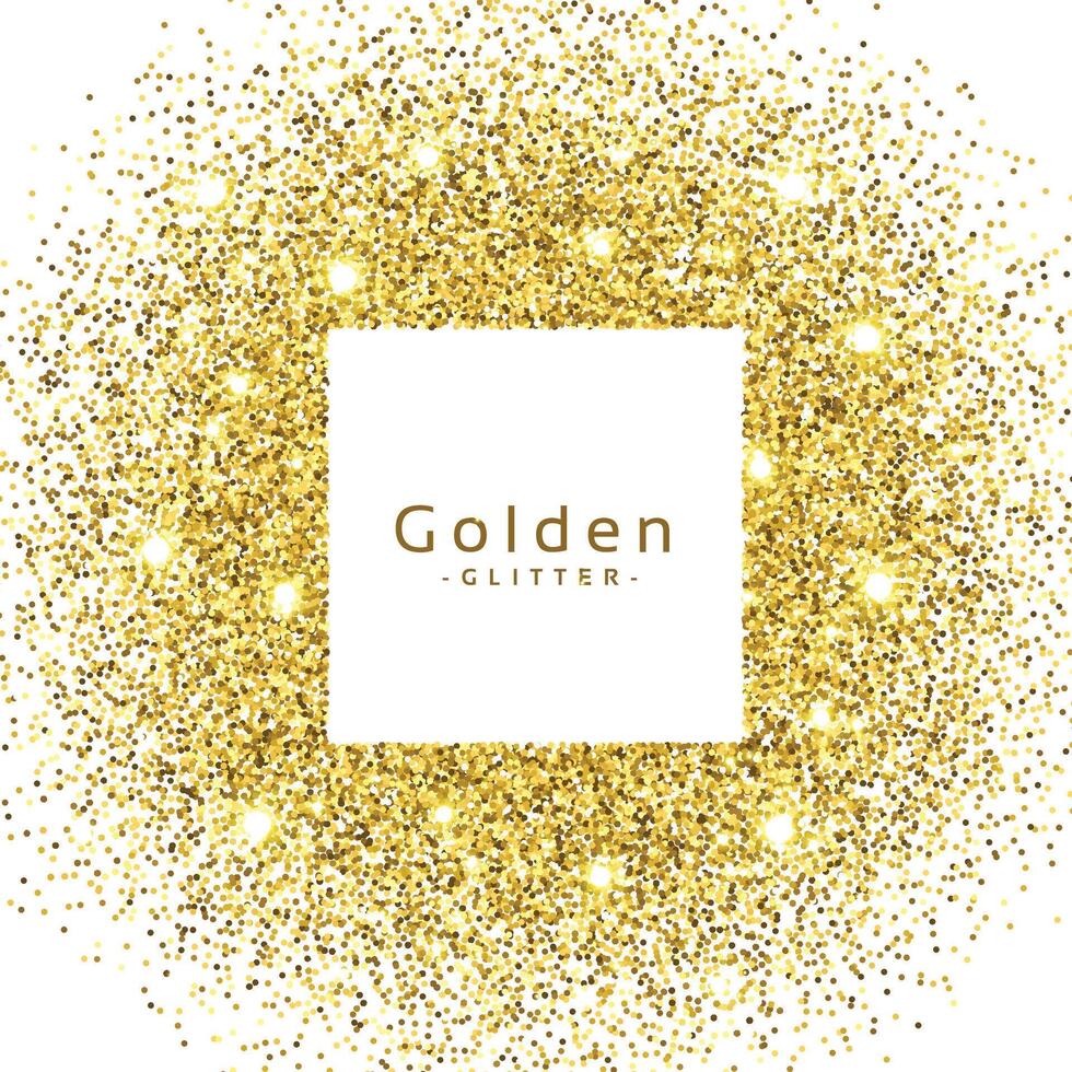 abstract golden glitter sparkles frame 46804679 Vector Art at Vecteezy