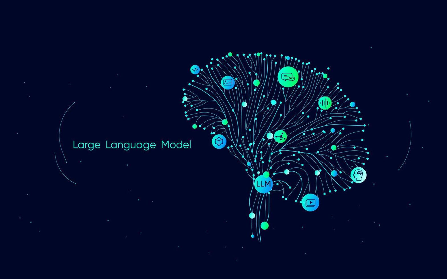 Illustration Of Abstract Stream Information With Line And Dot Big Data Technology Ai Data