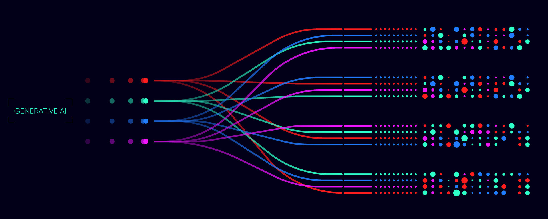 Illustration Of Abstract Stream Information With Line And Dot Big Data Technology Ai Data