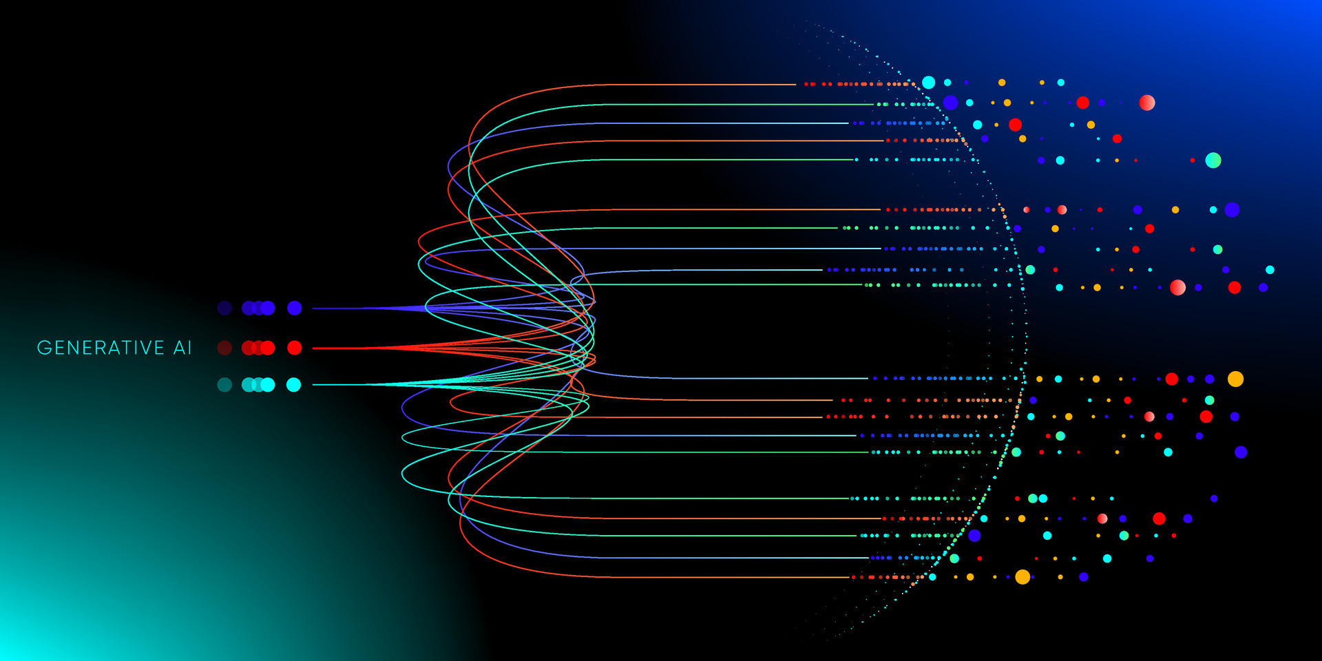 Illustration Of Abstract Stream Information With Line And Dot Big Data Technology Ai Data