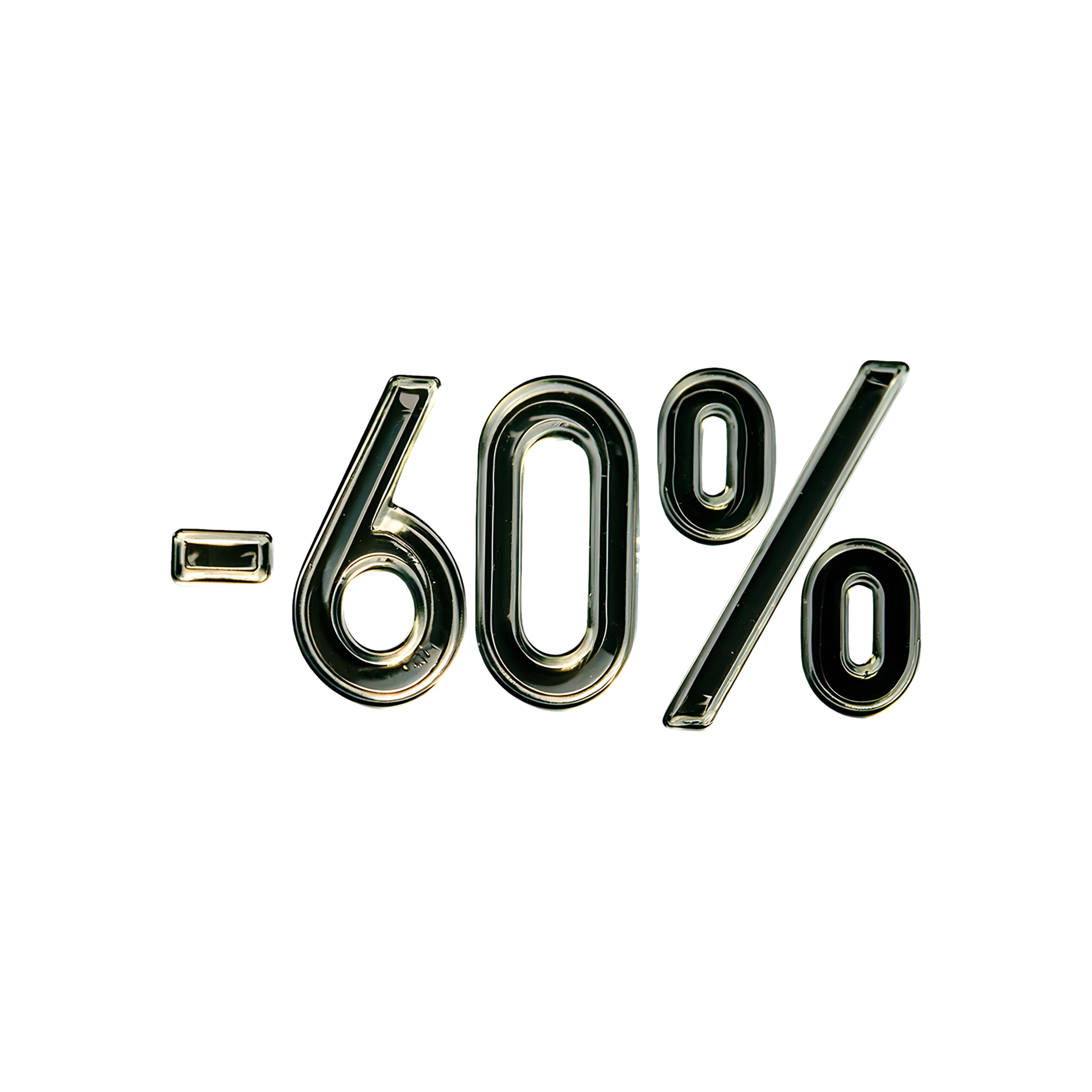 Minus 60 Percent Glass Sign Symbol isolated on transparent background 46823506 PNG