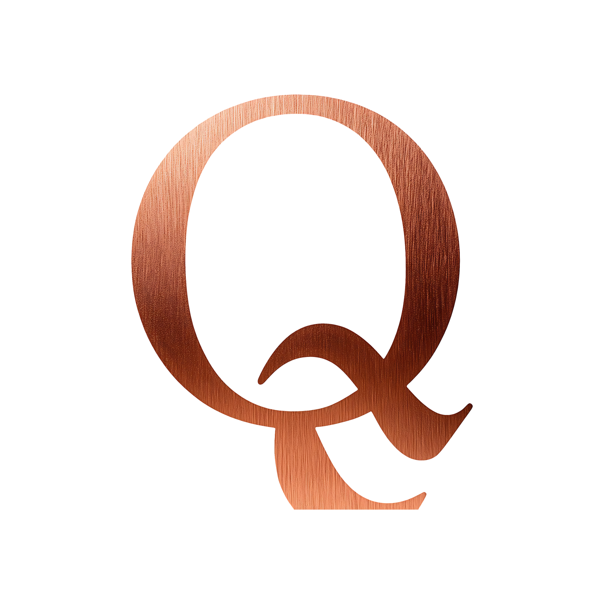 Copper Outline Letter Q Symbol isolated on transparent background 46823537 PNG