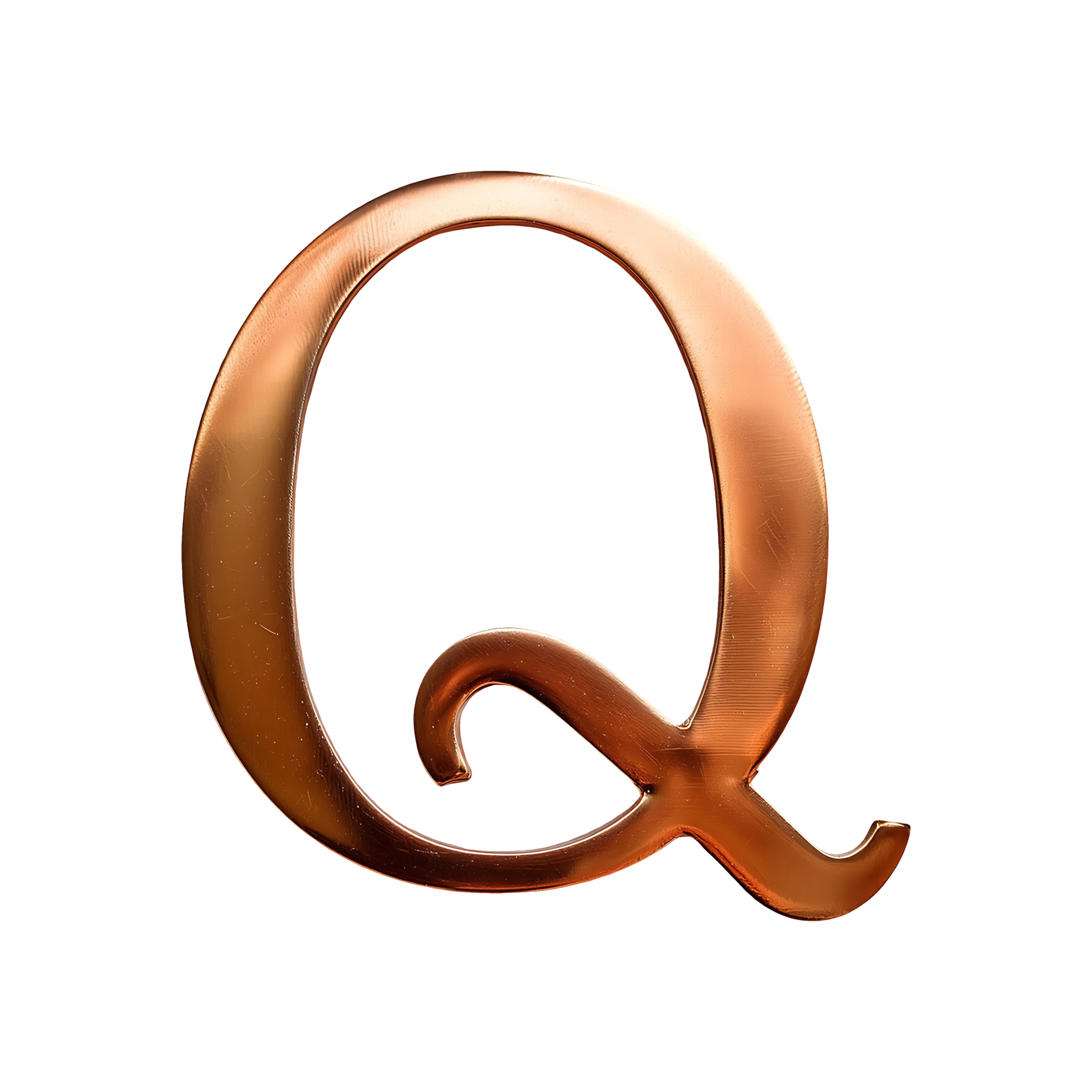 Copper Outline Letter Q Symbol isolated on transparent background 46823538 PNG