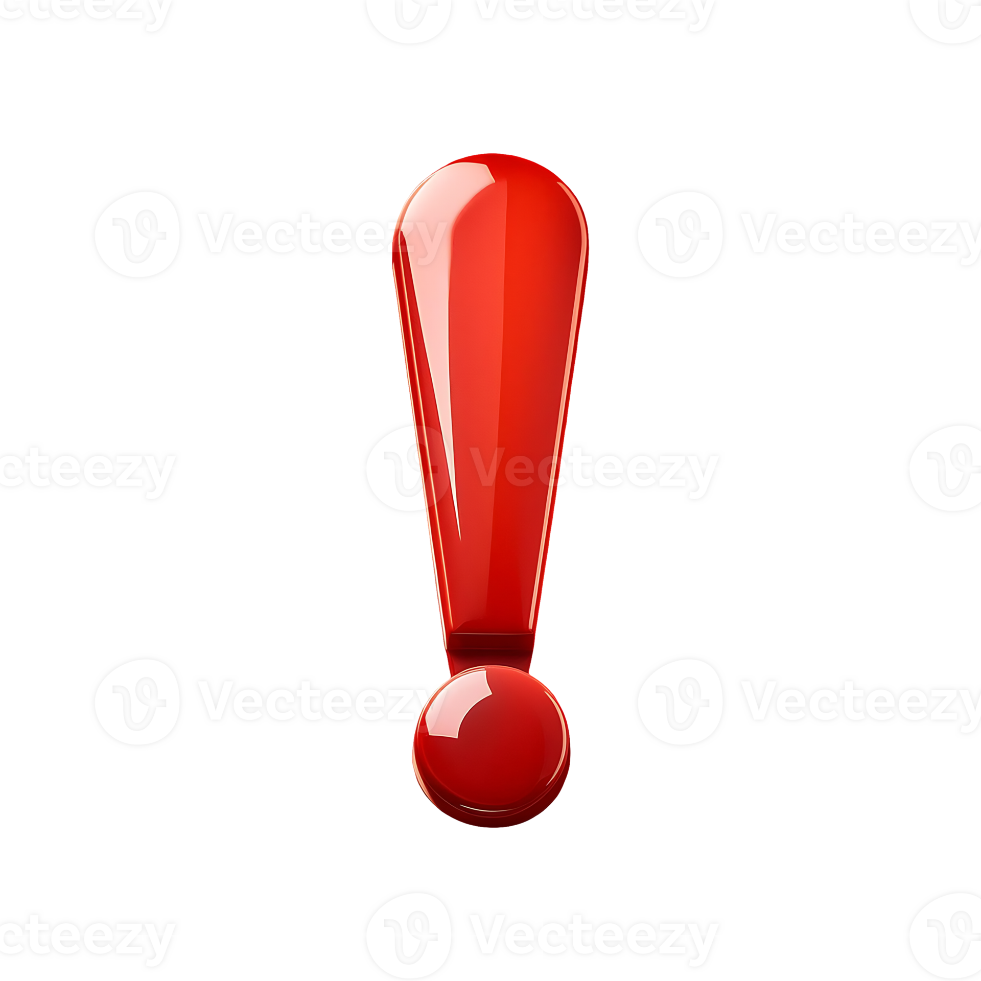 Red Exclamation Mark Symbol isolated on transparent background 46824410 PNG