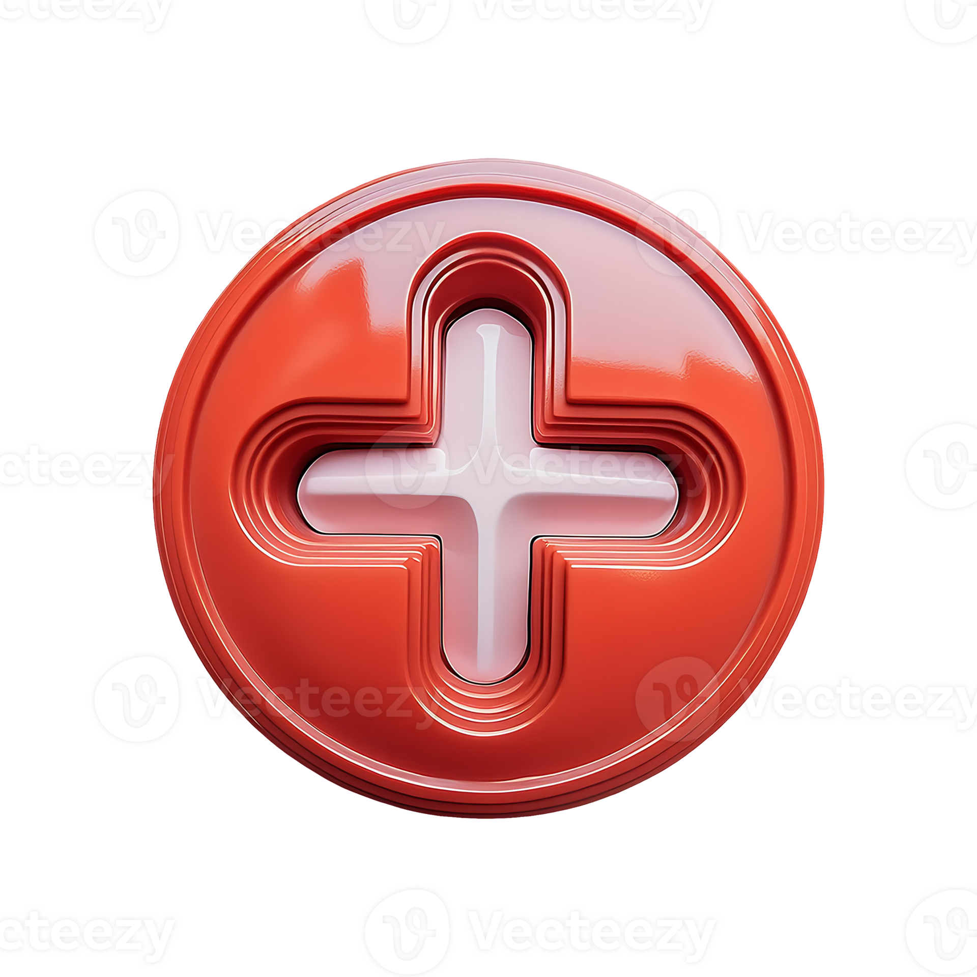 Red Rounded Plus Sign Symbol isolated on transparent background 46824425 PNG