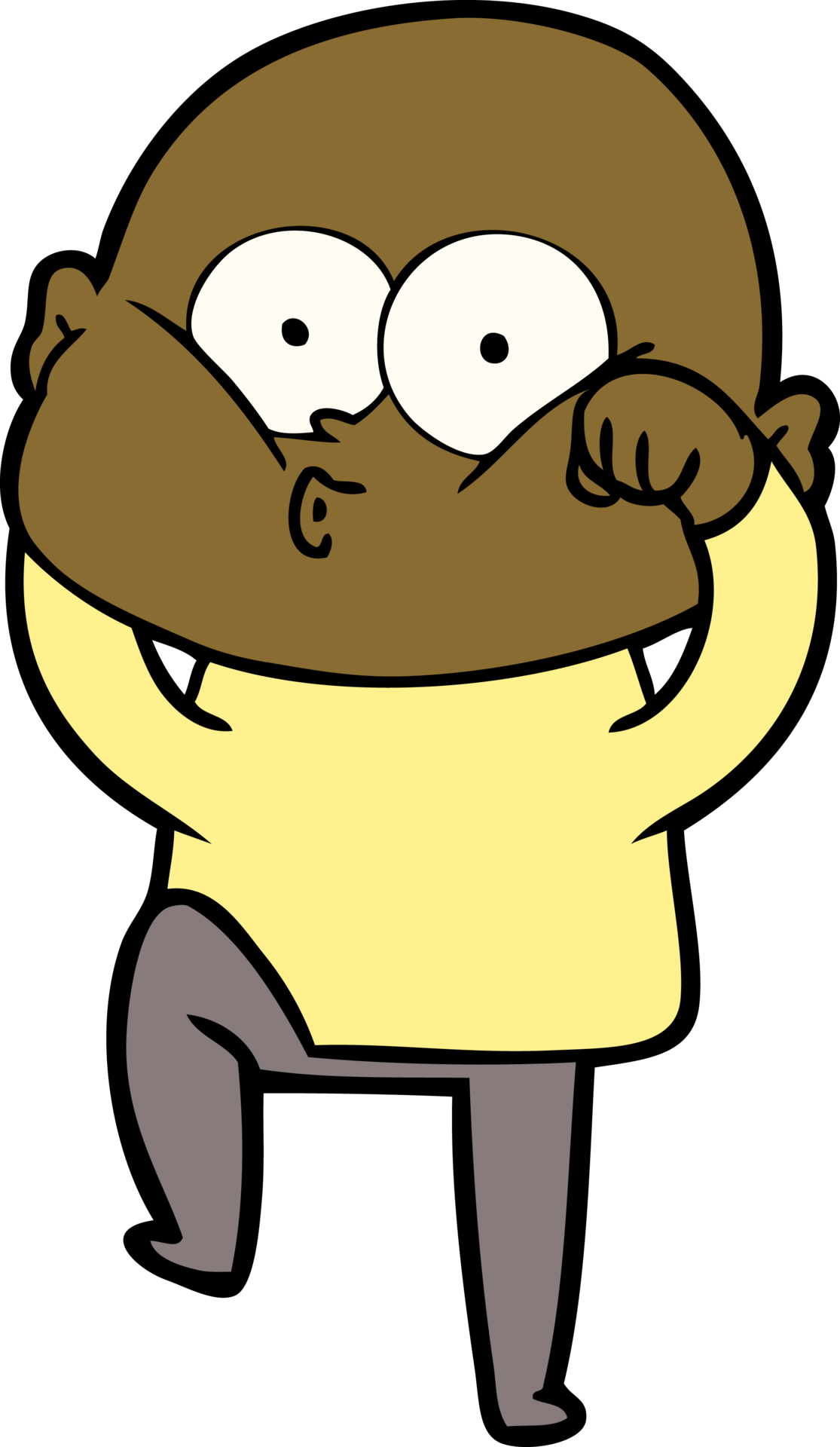 Cartoon Bald Man Staring Drawing 46826530 Png