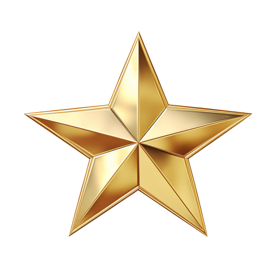 Gold star isolated on transparent background 46828868 PNG