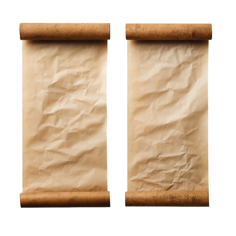 Old paper parchment scrolls isolated on transparent background 46829337 PNG Old paper parchment scrolls isolated on transparent background 46829337 PNG