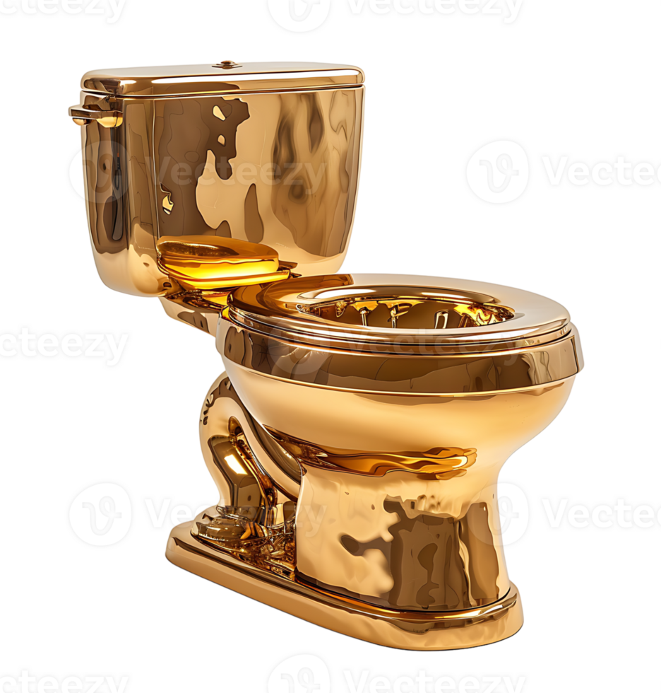 Toilet golden on isolated transparent background 46830167 PNG