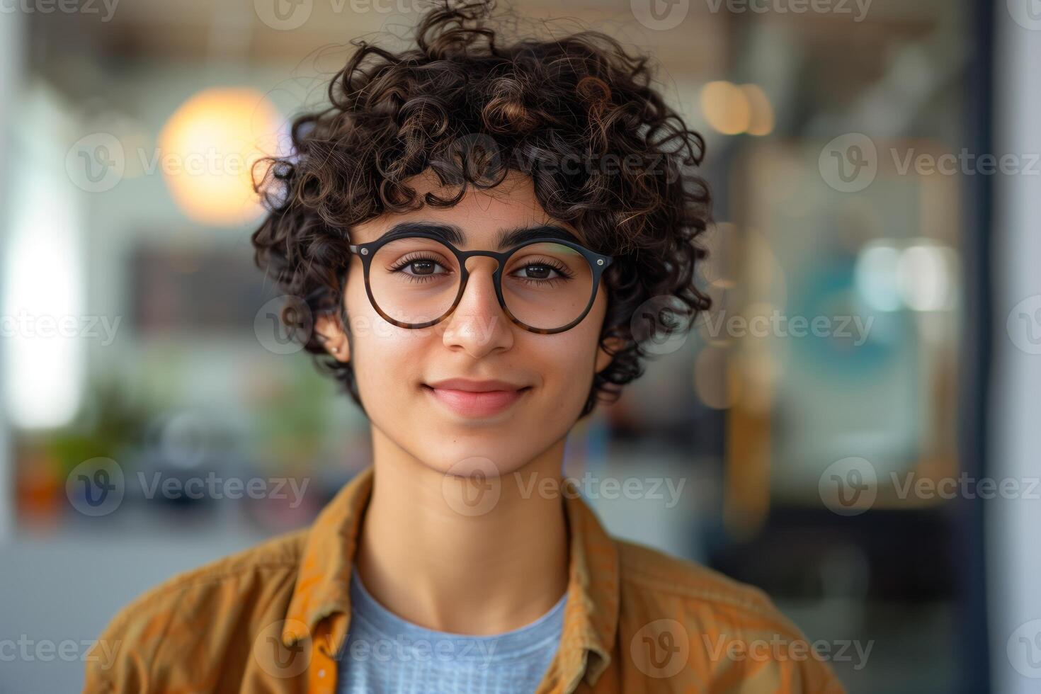 Bright And Confident Person Smiling Indoors 46835444 Stock Photo at ... Bright And Confident Person Smiling Indoors 46835444 Stock Photo at ...