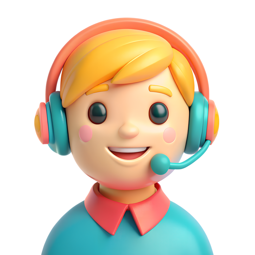 3D call center avatar 46836406 PNG