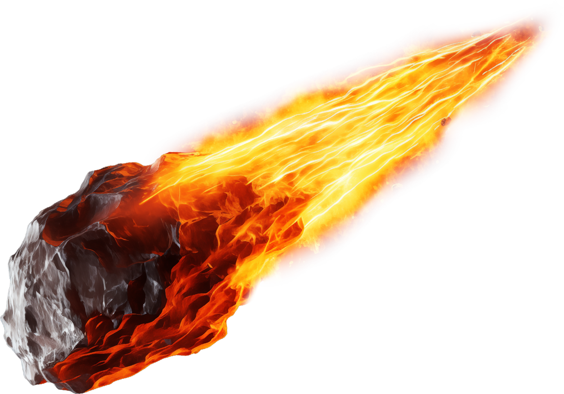 ardiente meteorito con fuego cola 46838785 PNG