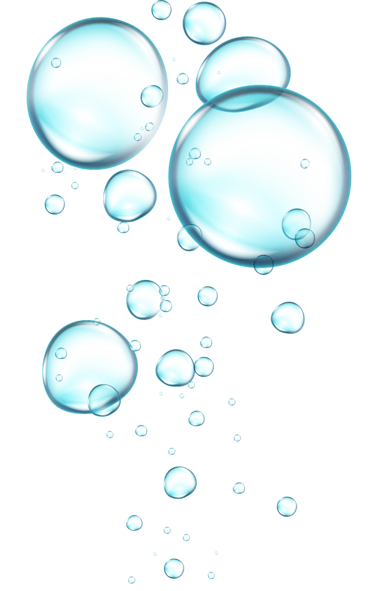 Realistic water bubbles in transparent background 46839172 PNG