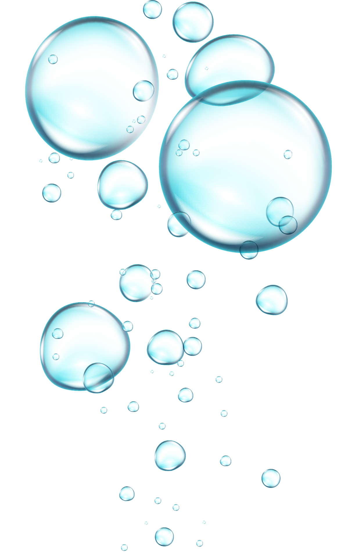 Realistic water bubbles in transparent background 46839172 PNG