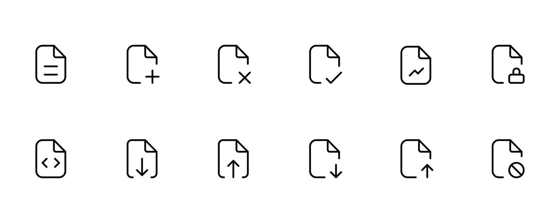 file and document Icons. Office file icon set. computer file symbols pc ...