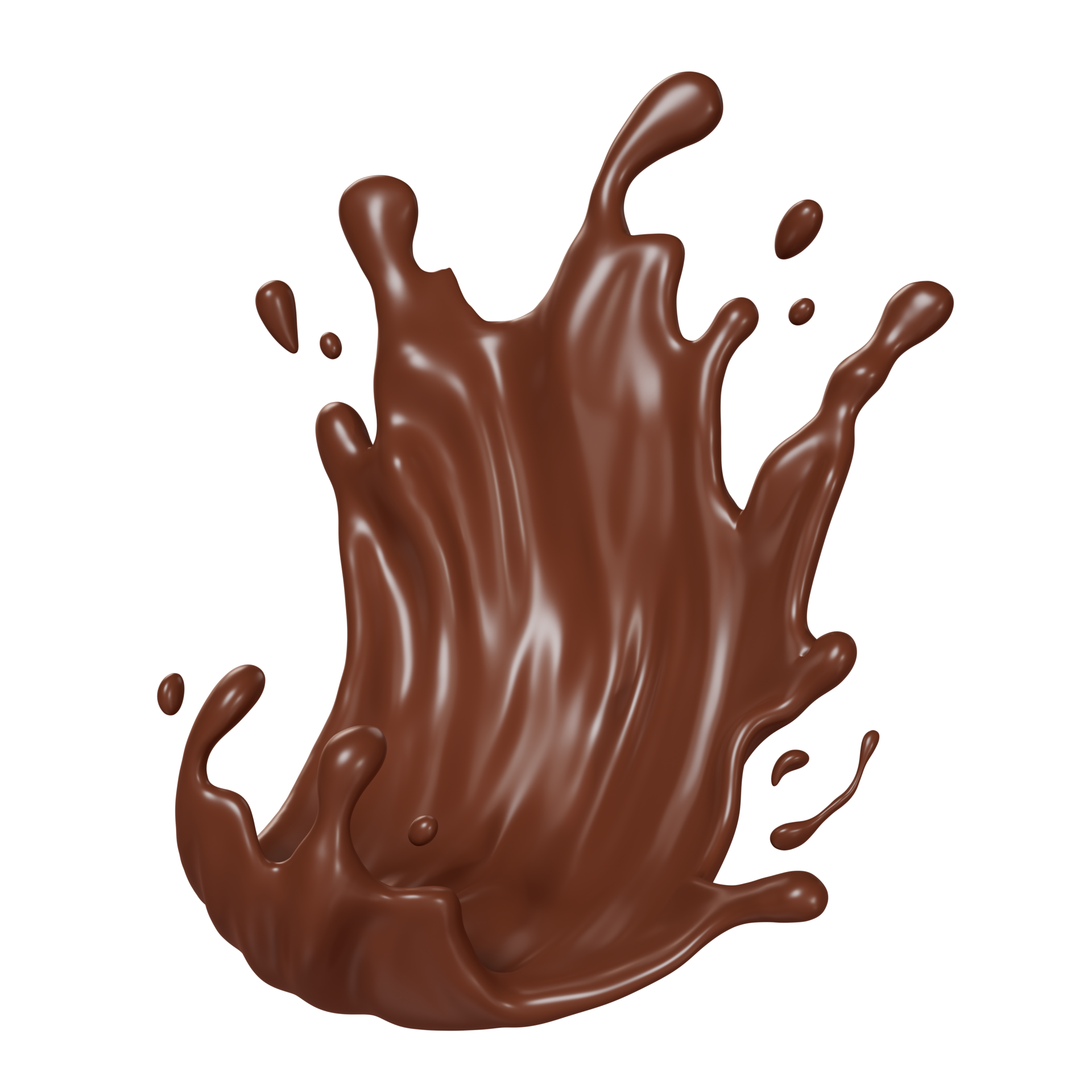 Chocolate Milk splash isolate, Cocoa pouring, 3d render illustration. 46853092 PNG