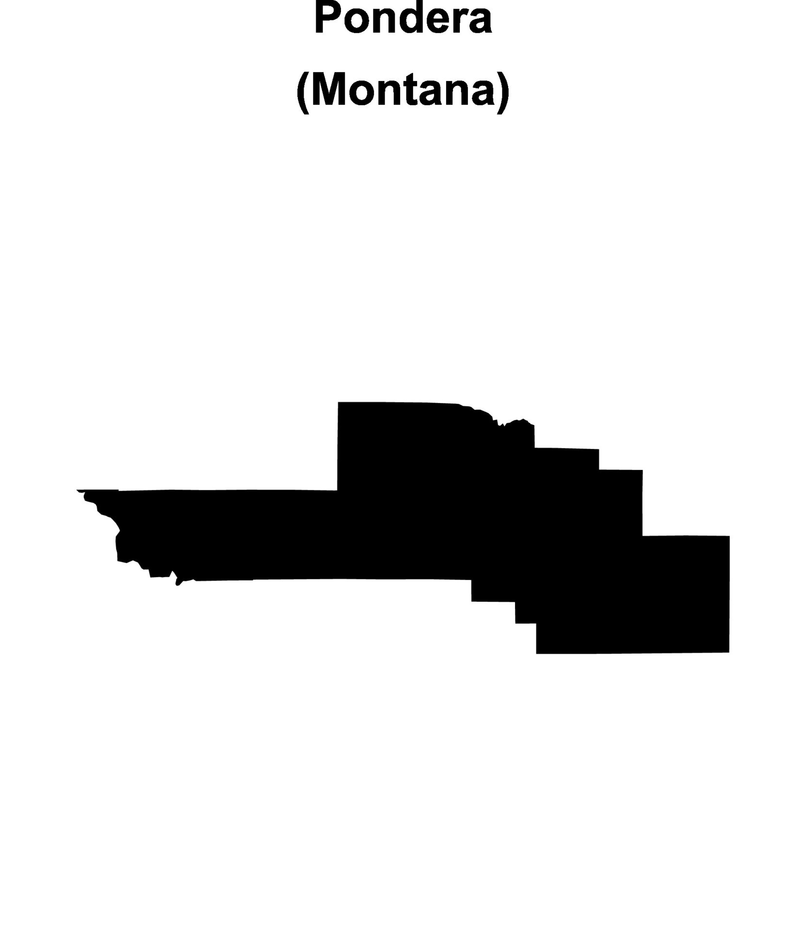 Pondera County, Montana blank outline map 46855615 Vector Art at Vecteezy