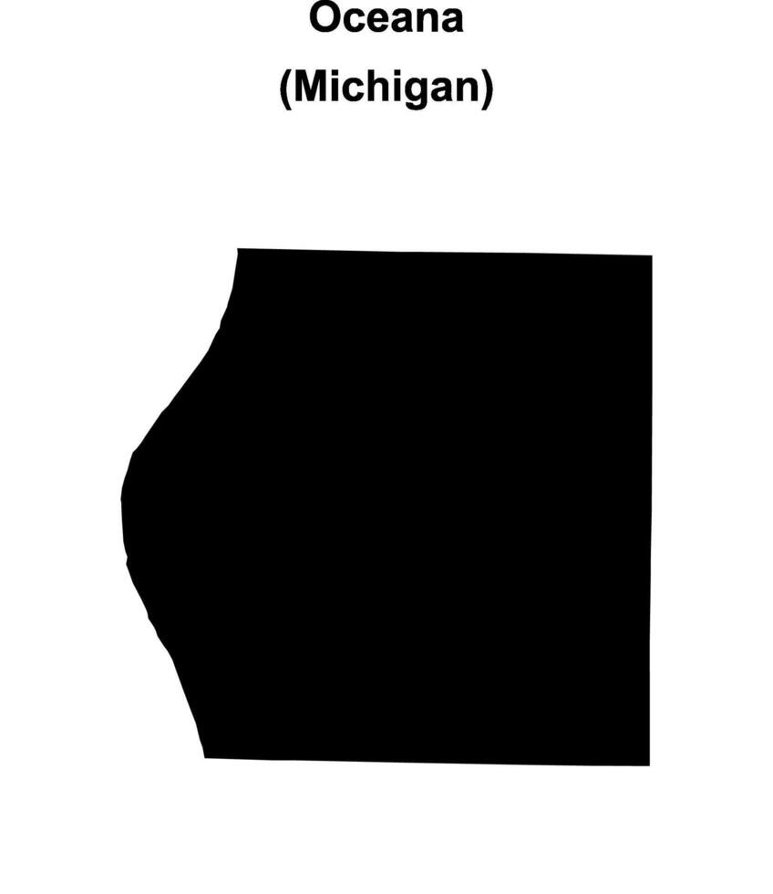 Oceana County Michigan Blank Outline Map 46856078 Vector Art At Vecteezy