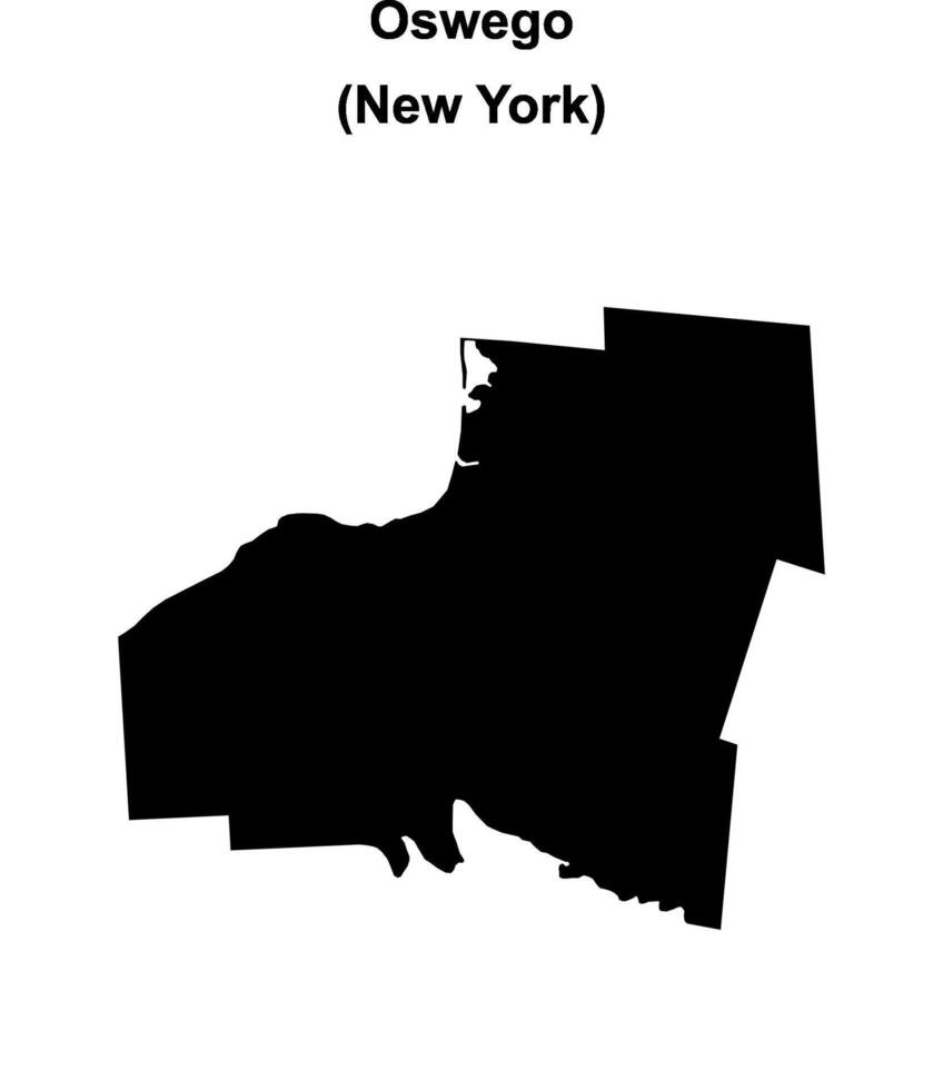 Oswego County New York Blank Outline Map 46856204 Vector Art At Vecteezy