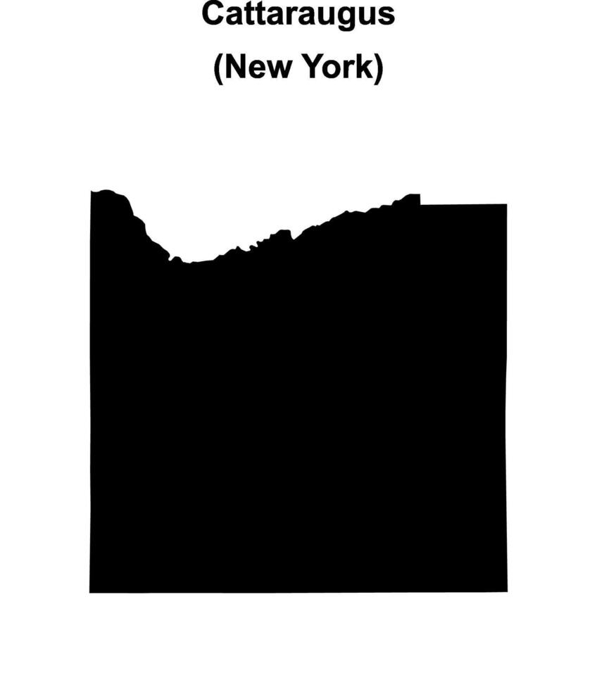 Cattaraugus County New York Blank Outline Map 46856224 Vector Art At Vecteezy