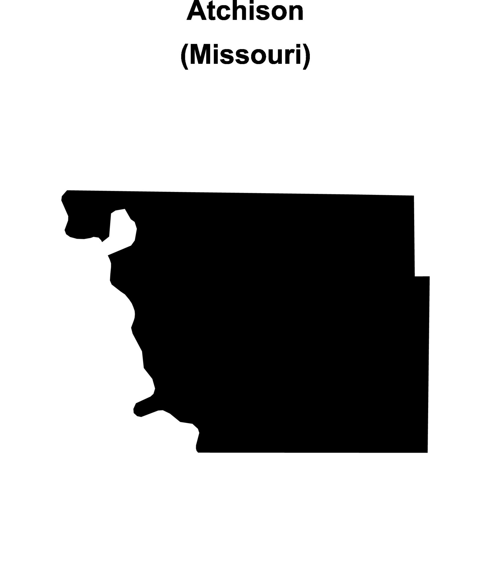 Atchison County Missouri Blank Outline Map 46856275 Vector Art At Vecteezy