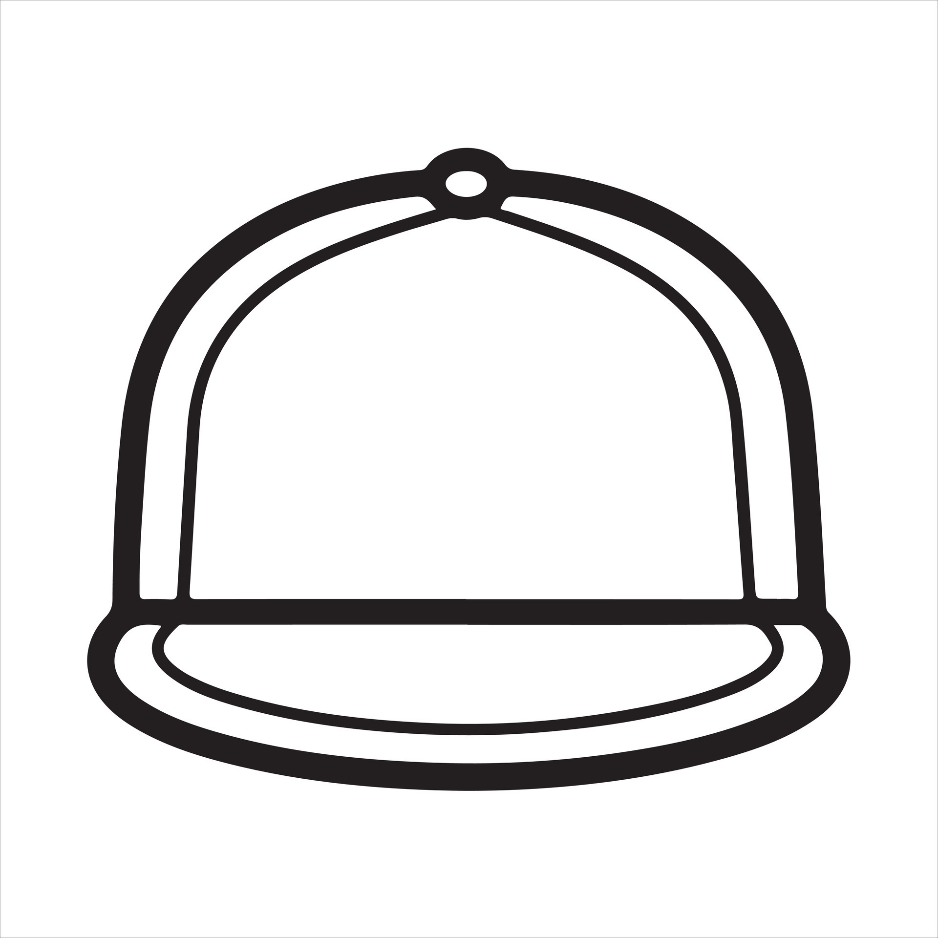 cap single Line Icon Design outline. 46857311 Vector Art at Vecteezy