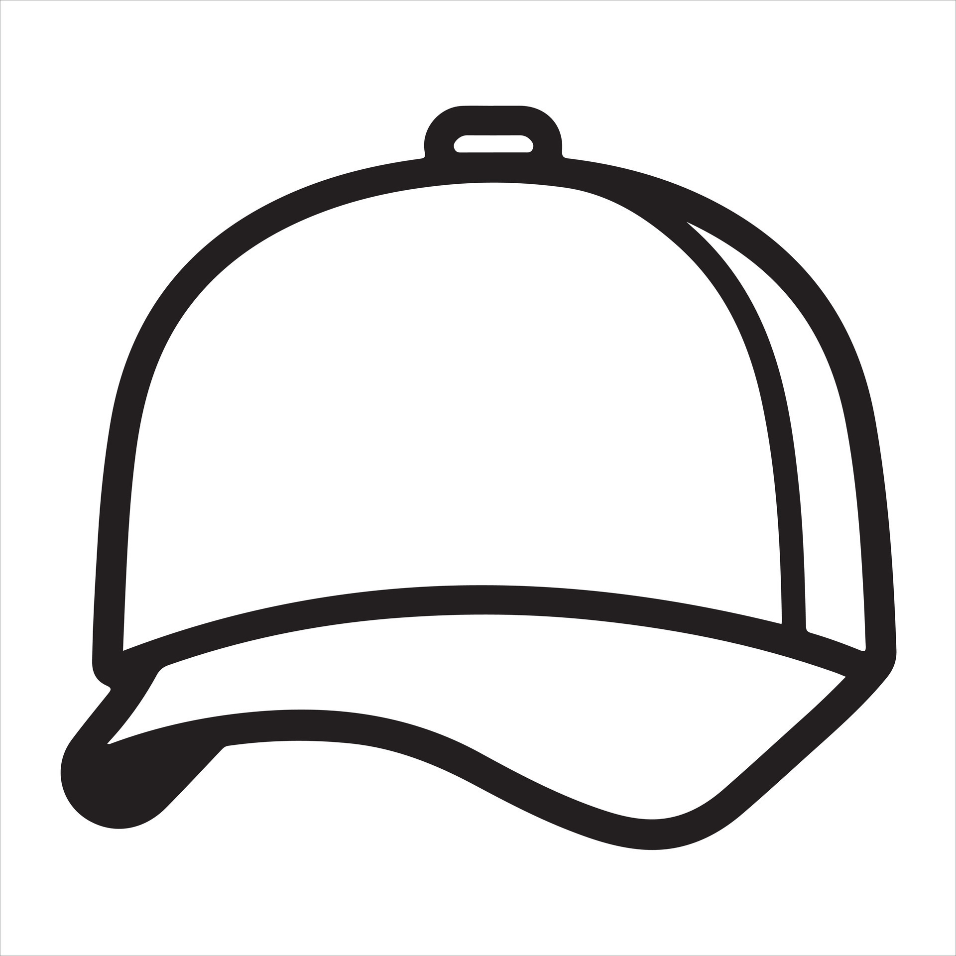 cap single Line Icon Design outline. 46857314 Vector Art at Vecteezy
