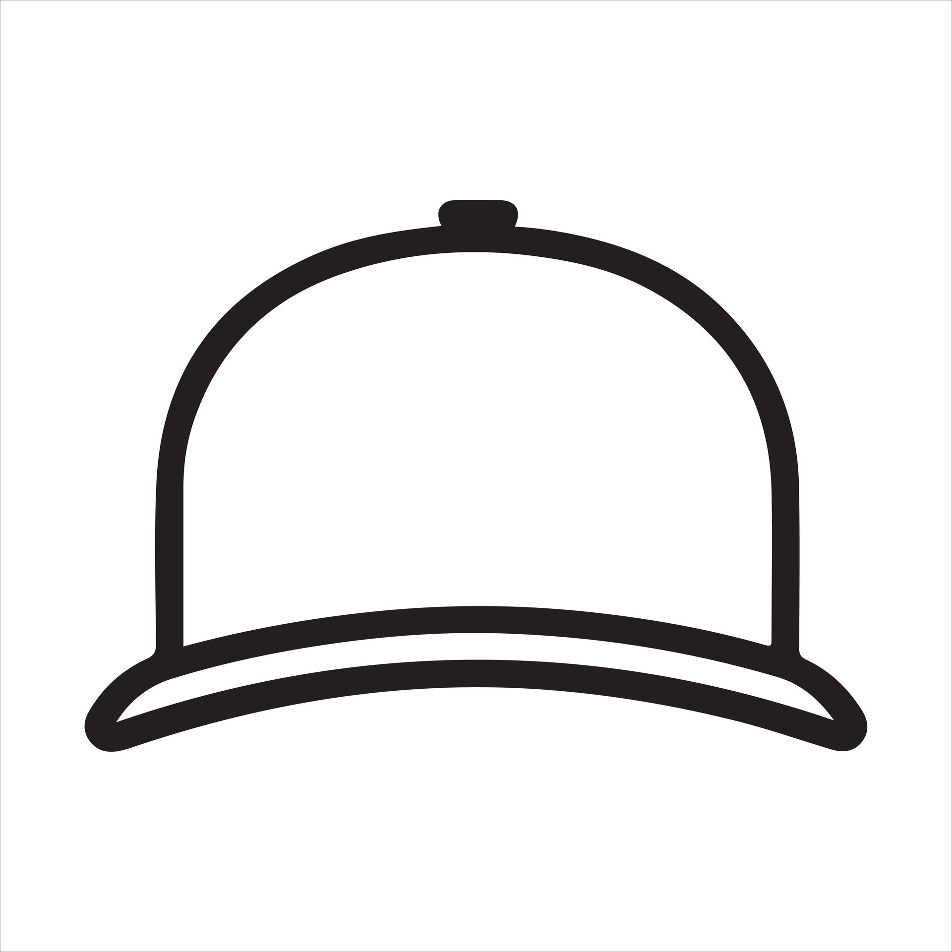 cap single Line Icon Design outline. 46857322 Vector Art at Vecteezy