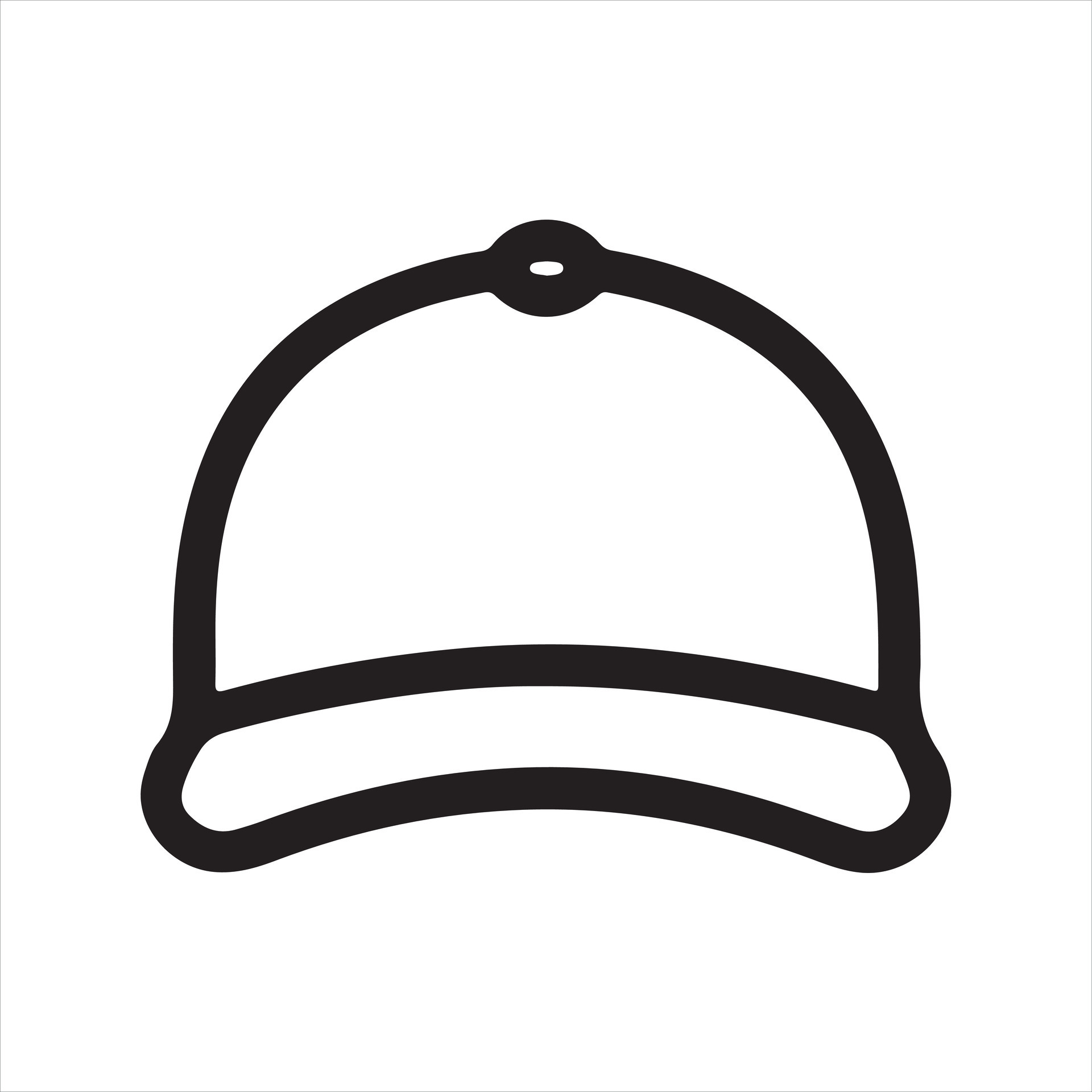 cap single Line Icon Design outline. 46857347 Vector Art at Vecteezy
