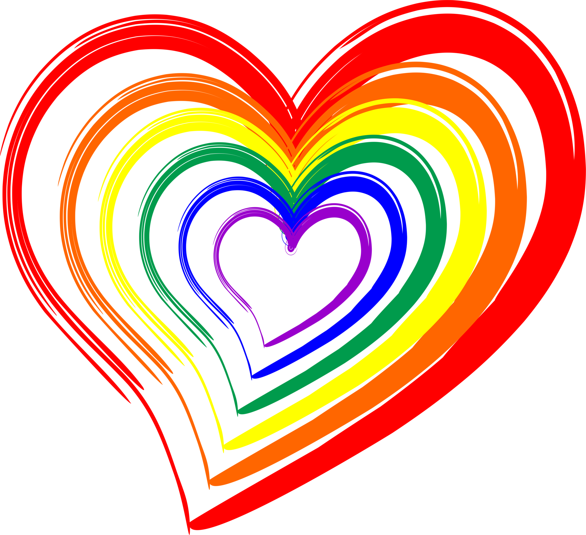 Rainbow heart pride month day icon 46858019 PNG