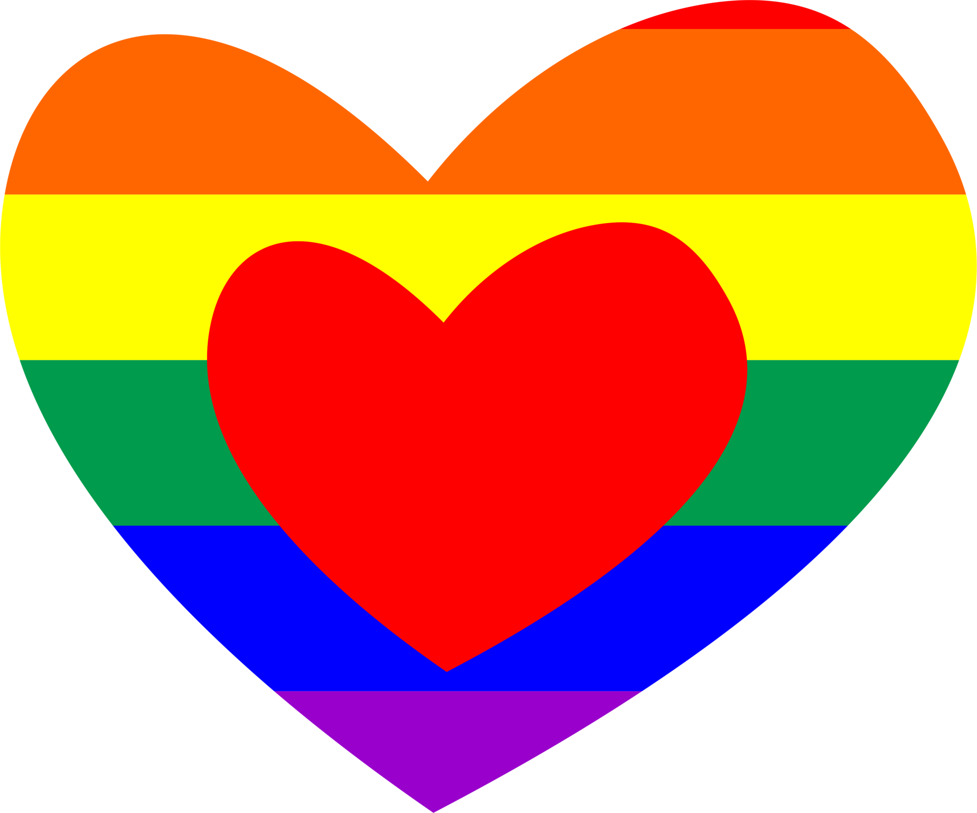 Rainbow heart pride month day icon 46858040 PNG