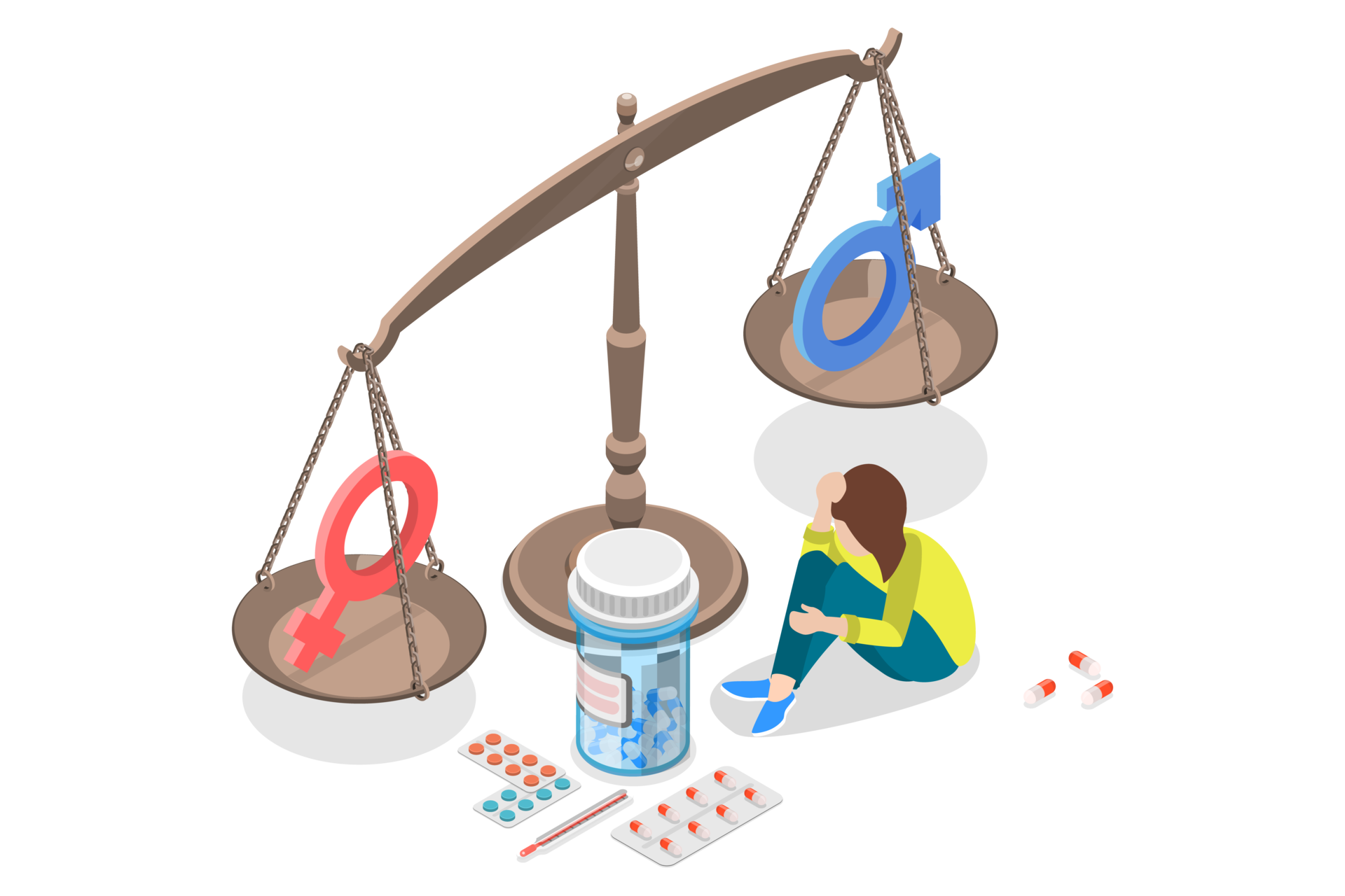 3d Isometric Flat Conceptual Illustration Of Hormone Imbalance 46858378 Png